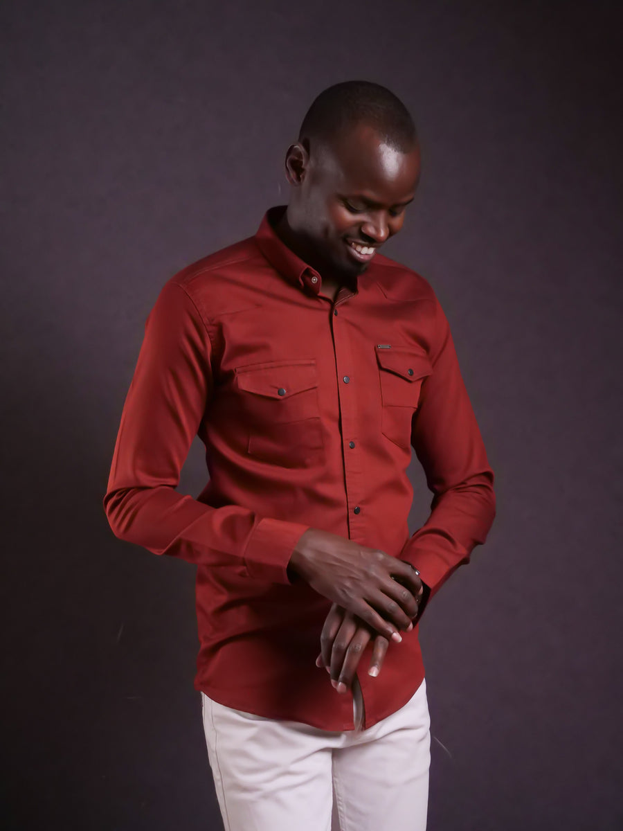 Red Button Down Shirt – naiwear Apparel